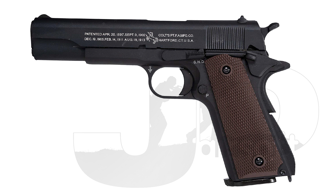 Colt 1911 A1 CO2 /C12 / Black | JD Airsoft Ltd